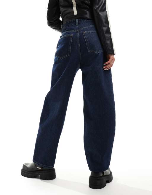 ASOS DESIGN barrel leg jean in indigo | ASOS