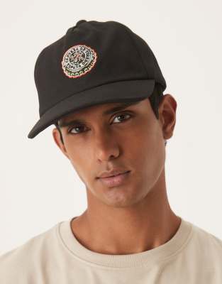 ASOS DESIGN baseball cap with embroidery in black | ASOS