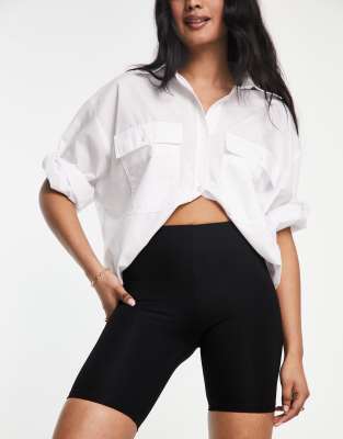 ASOS DESIGN basic legging shorts in black | ASOS
