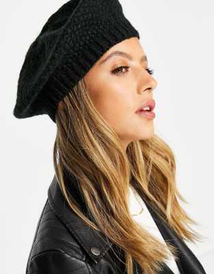 ASOS DESIGN - Béret en maille au crochet - Noir | ASOS