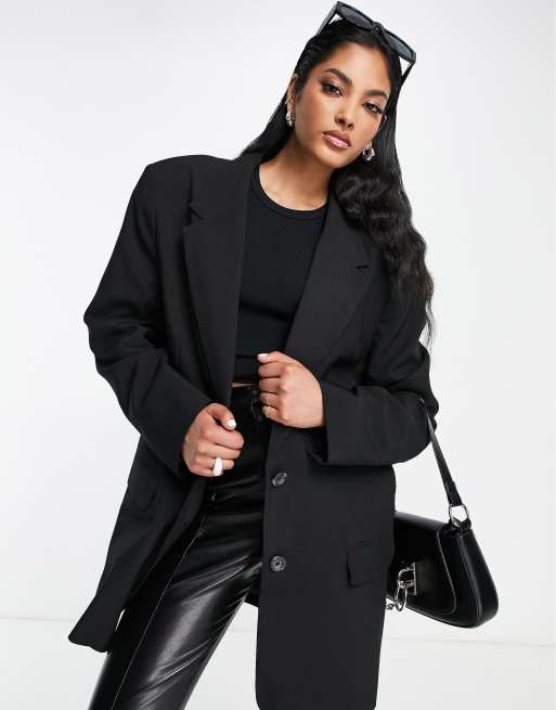ASOS DESIGN - Blazer grandad squadrato oversize nero | ASOS
