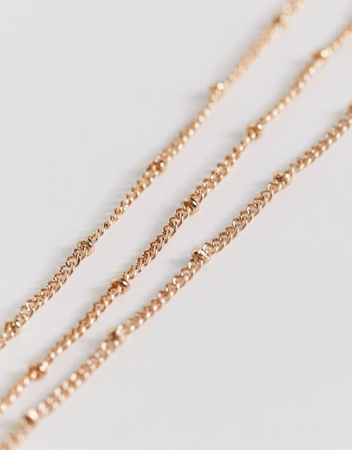 ASOS DESIGN body chain with dot dash design in gold tone | ASOS