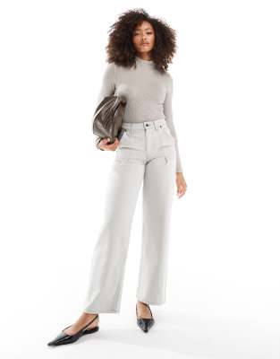 ASOS DESIGN - Body en maille ample et col montant - Taupe | ASOS