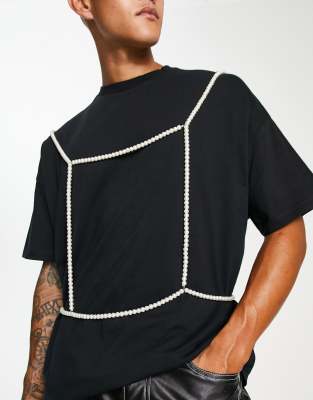 ASOS DESIGN body harness with glass faux pearls | ASOS