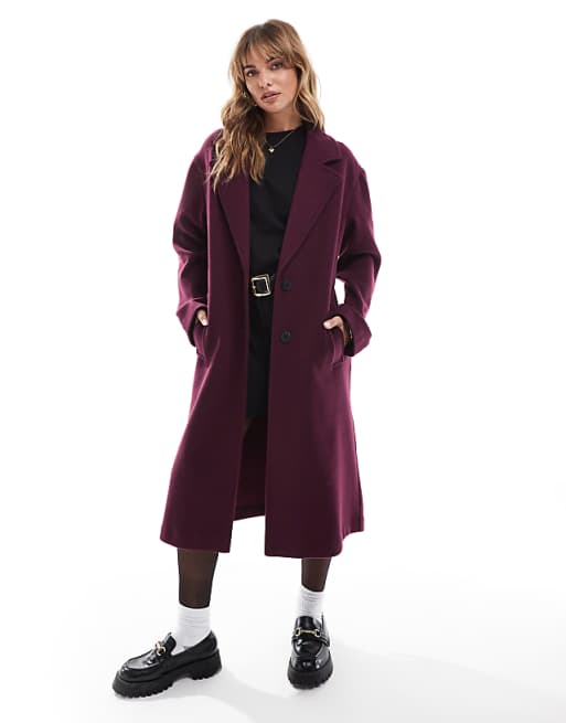 ASOS DESIGN – Bordowy elegancki płaszcz | ASOS ASOS DESIGN – Bordowy elegancki płaszcz | ASOS
