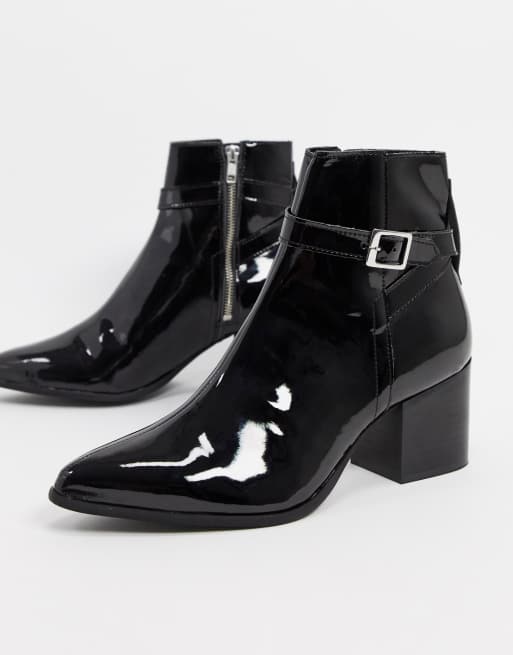 ASOS DESIGN - Bottines Chelsea en cuir à talons avec bout pointu et ...