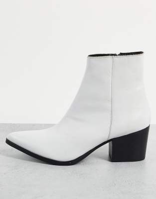 ASOS DESIGN - Bottines Chelsea en cuir à talons avec bout pointu et ...
