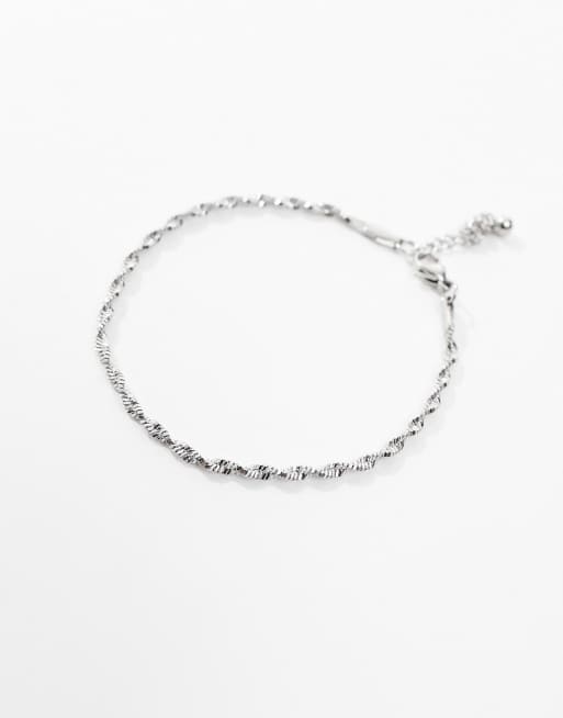 Asos Design Bracciale A Catenina Attorcigliata Testurizzato In