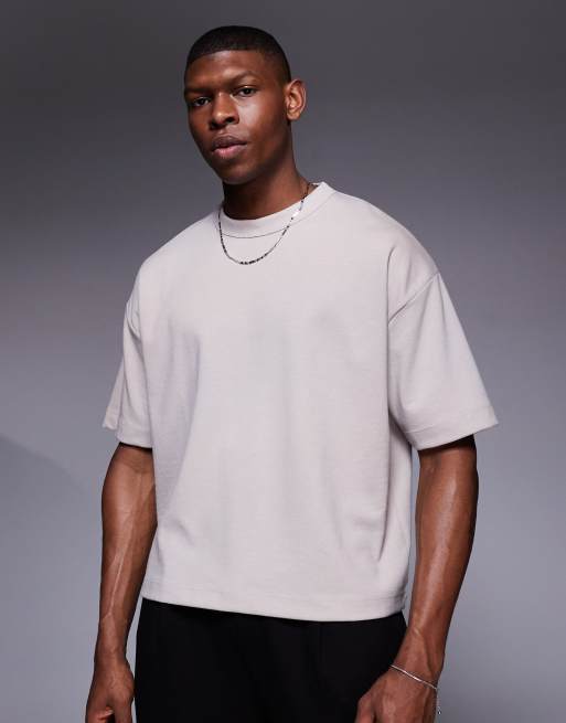 ASOS DESIGN BreatheMAX heavyweight oversized t-shirt in stone | ASOS