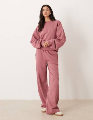 ASOS DESIGN brushback co-ord in rose pink | ASOS