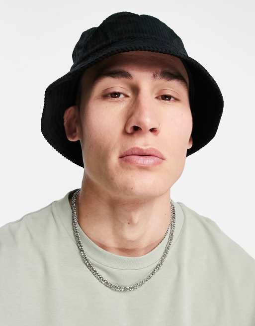 ASOS DESIGN bucket hat in black cord | ASOS