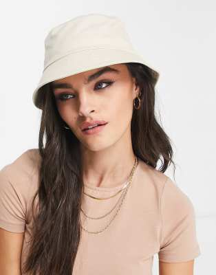 ASOS DESIGN - Bucket hat van canvas in ecru | ASOS