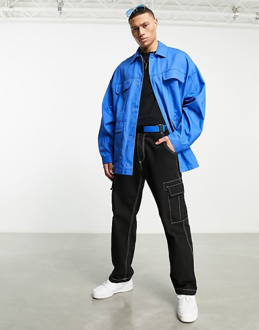ASOS DESIGN - Camicia giacca super oversize blu | ASOS ASOS DESIGN - Camicia giacca super oversize blu | ASOS