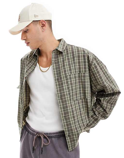 ASOS DESIGN - Camicia oversize squadrata a quadri verde | ASOS ASOS DESIGN - Camicia oversize squadrata a quadri verde | ASOS