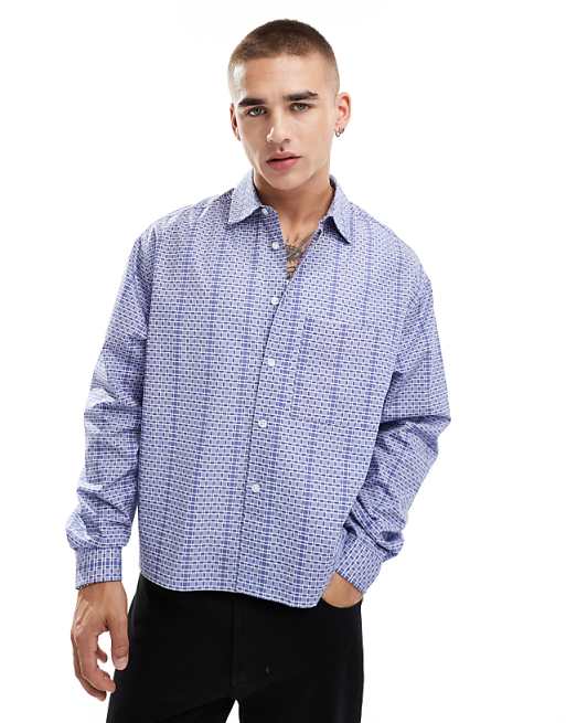 ASOS DESIGN - Camicia oversize squadrata blu a quadri | ASOS ASOS DESIGN - Camicia oversize squadrata blu a quadri | ASOS
