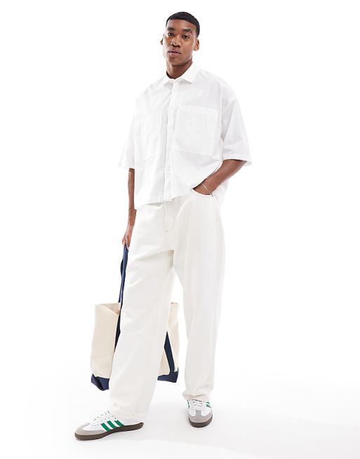 ASOS DESIGN - Camicia squadrata super oversize bianca | ASOS ASOS DESIGN - Camicia squadrata super oversize bianca | ASOS