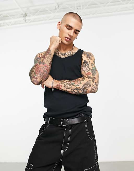 ASOS DESIGN - Canotta attillata nera a coste | ASOS ASOS DESIGN - Canotta attillata nera a coste | ASOS