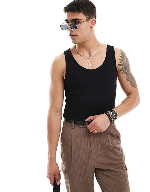 ASOS DESIGN - Canotta attillata nera a coste | ASOS ASOS DESIGN - Canotta attillata nera a coste | ASOS