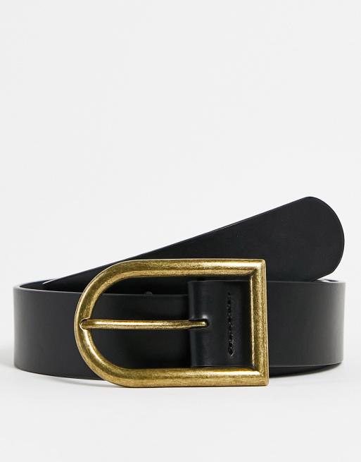 Asos Design Ceinture Large En Similicuir Avec Boucle Asymétrique