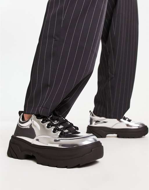 Asos Design Chaussures à Lacets En Similicuir Avec Semelle épaisse