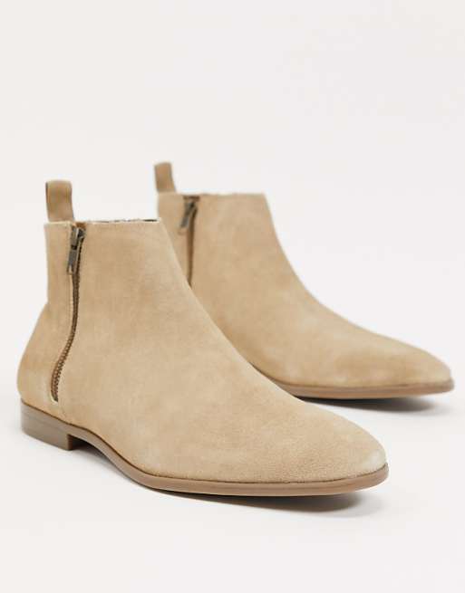 ASOS DESIGN chelsea boots in stone suede with natural sole | ASOS ASOS DESIGN chelsea boots in stone suede with natural sole | ASOS