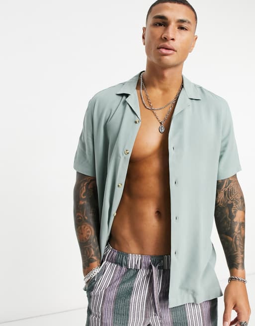 Asos Design Chemise Classique En Viscose Avec Col à Revers Pièce D