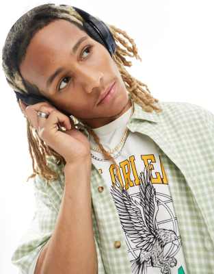 ASOS DESIGN - Chemise dad oversize coupe carrée à carreaux - Vert sauge à carreaux | ASOS