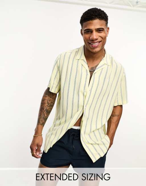 Asos Design Chemise Décontractée Avec Col à Revers Et Rayures