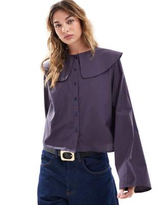 ASOS DESIGN - Chemise oversize coupe carrée à carreaux avec col | ASOS
