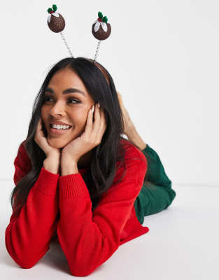 ASOS DESIGN Christmas headband with pudding boppers | ASOS