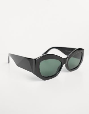 ASOS DESIGN chunky angular cat eye sunglasses | ASOS