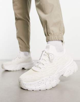 ASOS DESIGN chunky knit sneaker in white | ASOS