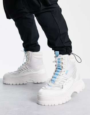 ASOS DESIGN chunky lace up boots with lace detail | ASOS