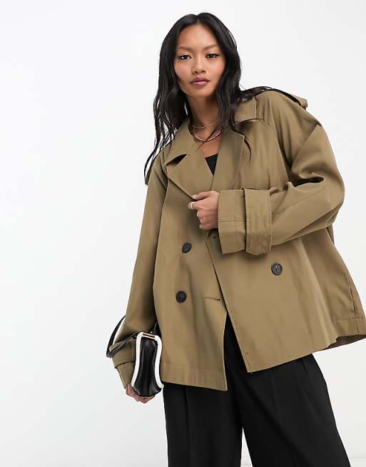 ASOS DESIGN – Ciemnoszarobeżowy lekki prochowiec o krótkim fasonie | ASOS ASOS DESIGN – Ciemnoszarobeżowy lekki prochowiec o krótkim fasonie | ASOS