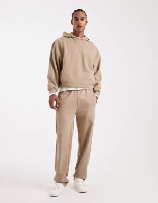 ASOS DESIGN circular design collection heavyweight straight leg jogger ...