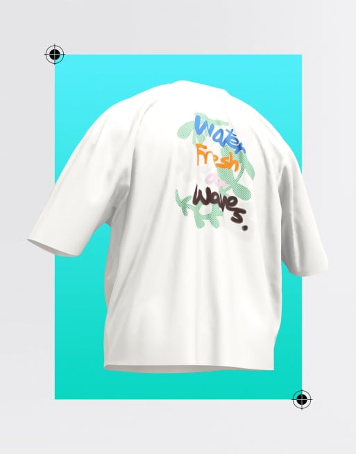 Asos Design Circular Design Oversized T Shirt Wear 2 Ways Front