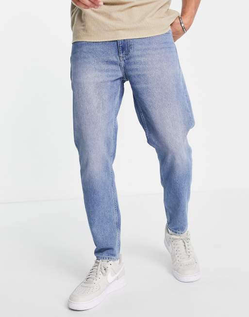 ASOS DESIGN classic rigid jeans in vintage mid wash blue | ASOS
