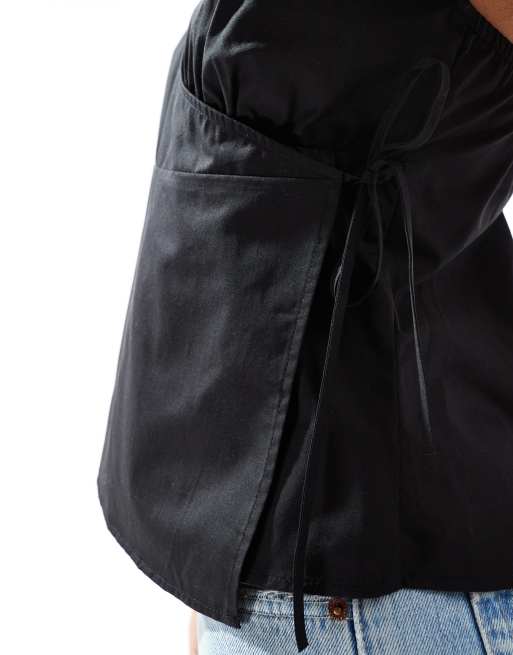 ASOS DESIGN clean wrap cami top in black | ASOS