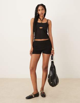 ASOS DESIGN co-ord crochet in black - BLACK | ASOS