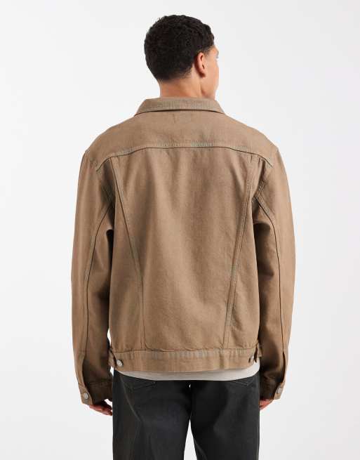 ASOS DESIGN co-ord denim jacket in tan wash | ASOS