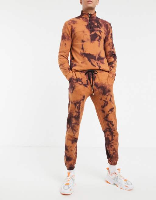 ASOS DESIGN two-piece in fleece with tie dye | ASOS