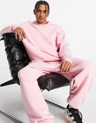 ASOS DESIGN co-ord super oversized sweatshirt in pink | ASOS