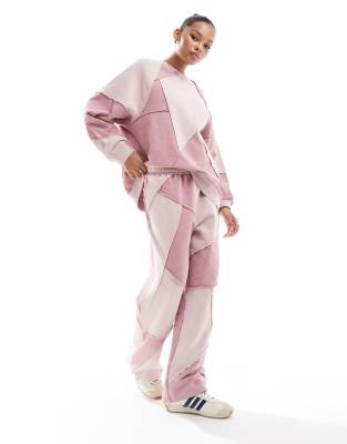 ASOS DESIGN co-ord with patchwork detail in pink wash - PINK | ASOS