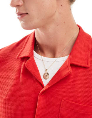 ASOS DESIGN coin pendant necklace in gold | ASOS