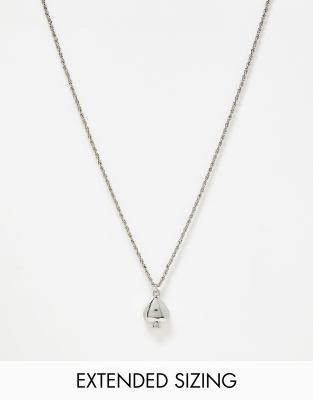 ASOS DESIGN - Collier avec pendentif as de pique - Argenté | ASOS