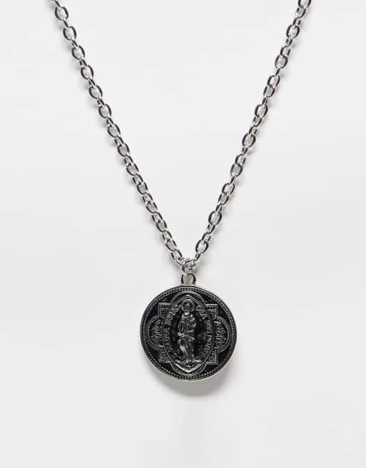 Asos Design Collier En Acier Inoxydable Imperméable Avec Pendentif
