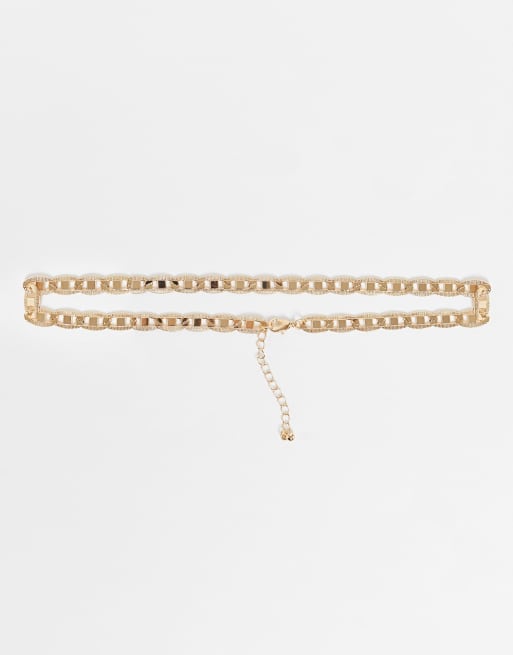 Asos Design Collier En Chaîne Style Vintage Or Asos