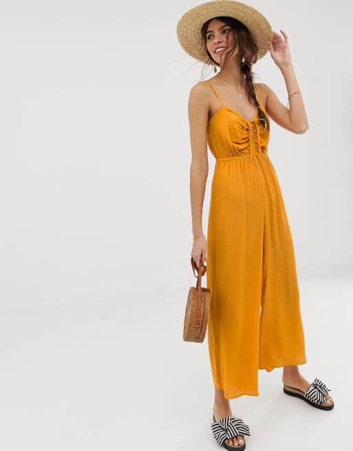 Asos Design Combinaison Caraco Avec Corsage Froncé Asos
