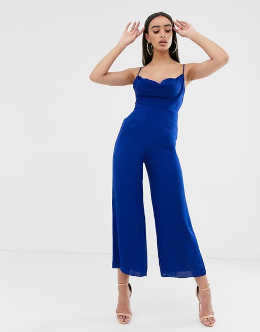 Asos Design Combinaison En Satin à Col Bénitier Asos