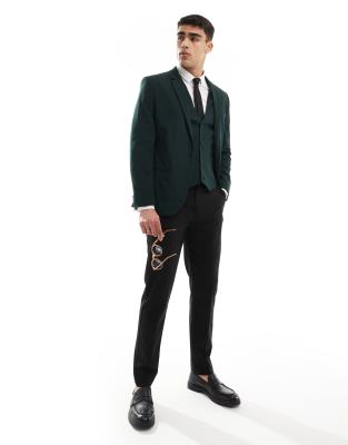ASOS DESIGN - Costume ajusté - Vert forêt | ASOS